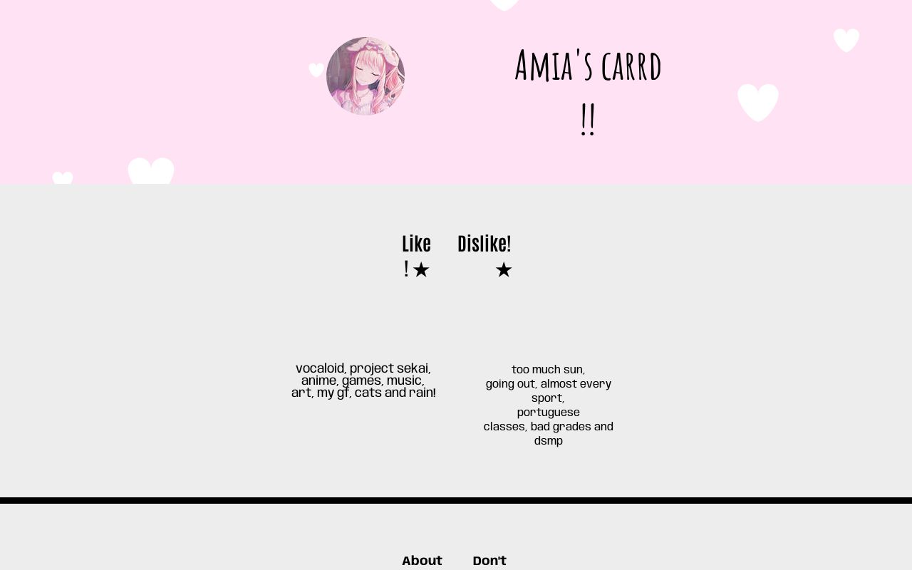 Amia's carrd!